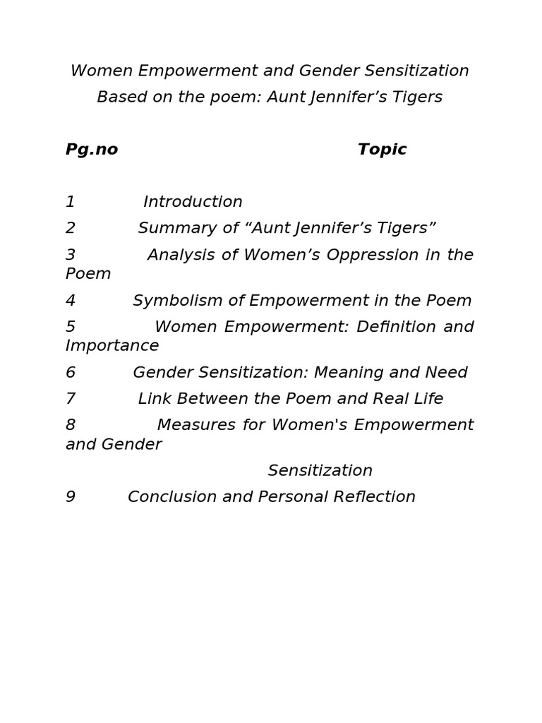 Women Empowerment and Gender Sensitization | PDF | Gender Studies ...