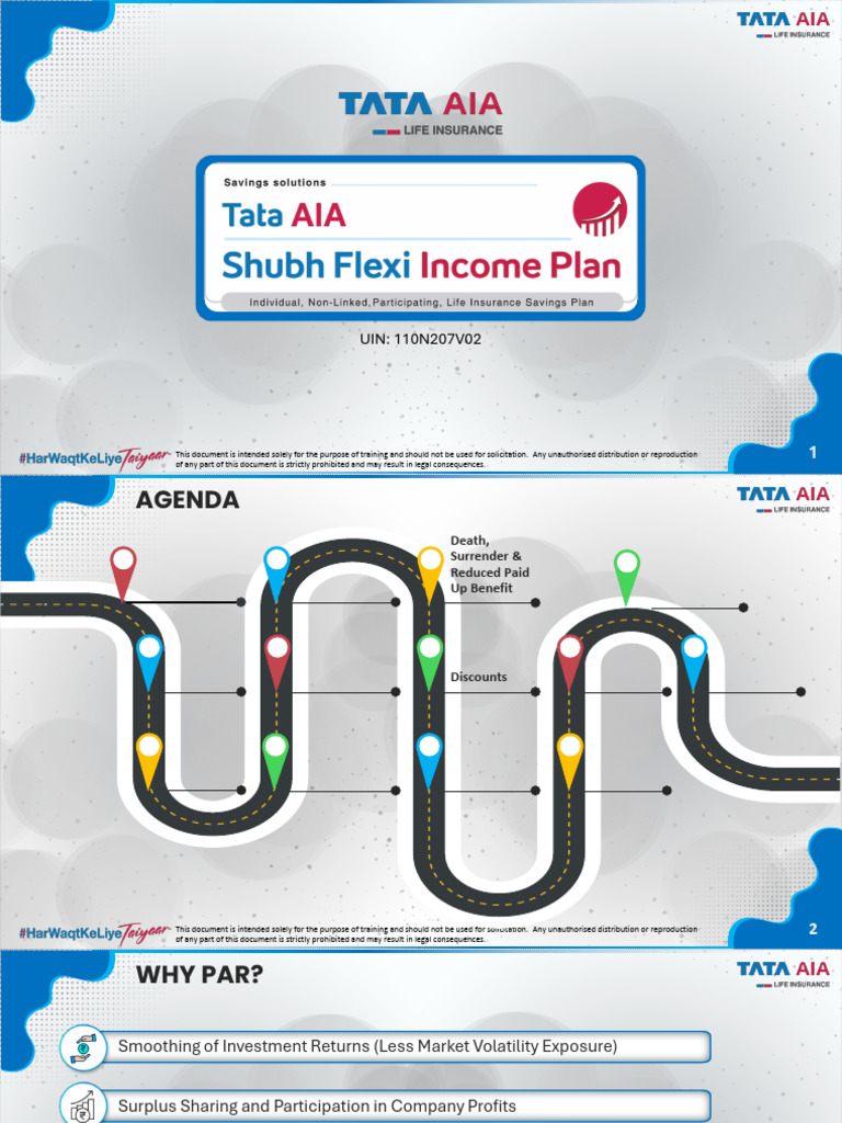 TATA AIA - Shubh Flexi Income Plan V2 - March 2025 - Partner Deck | PDF ...