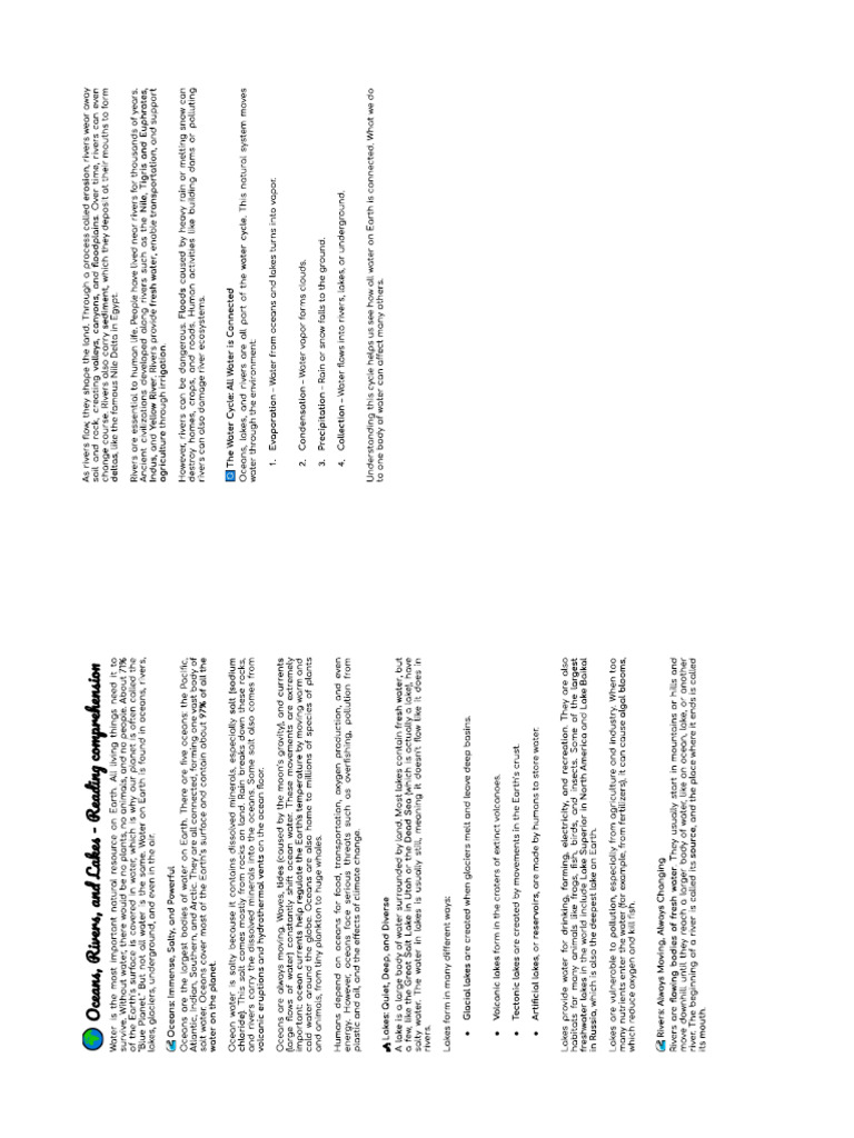 Geography T.P. UNIT 2 - Reading Comprehension | PDF