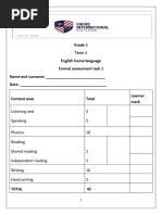 Grade R Baseline Assessment Checklist | PDF