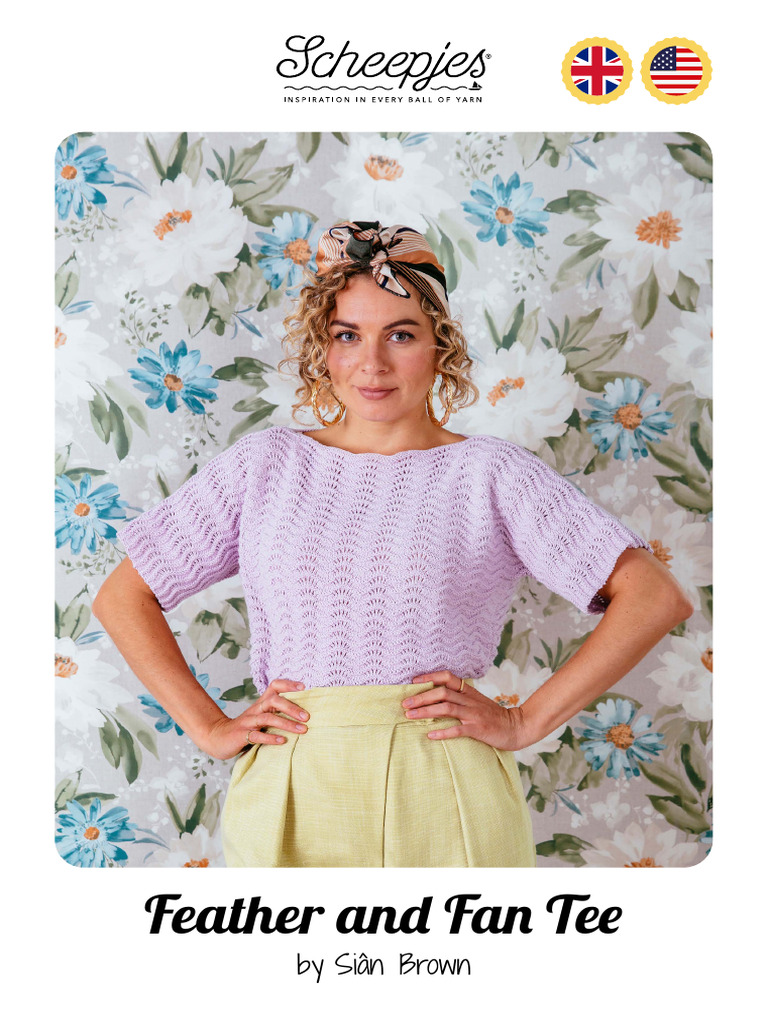 Feather and Fan Tee Knitting Pattern | PDF | Knitting | Needlework
