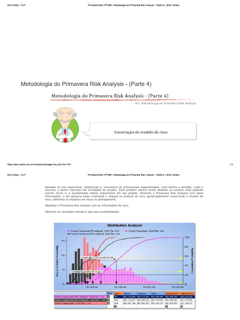 008primavera Risk (PT-BR) - Metodologia Do Primavera Risk Analysis ...