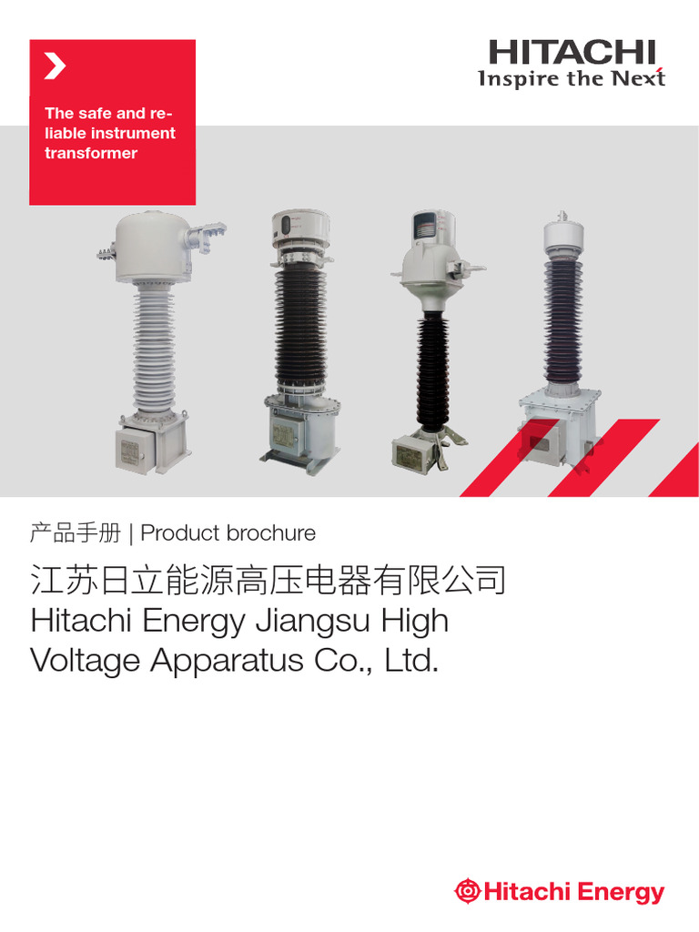Hitachi High Voltage Transformers Overview | PDF | Transformer | High ...