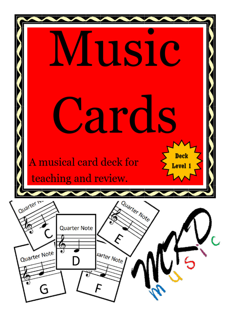 Music Card Deck Level 1 | PDF | Ephemera | Games Of Chance