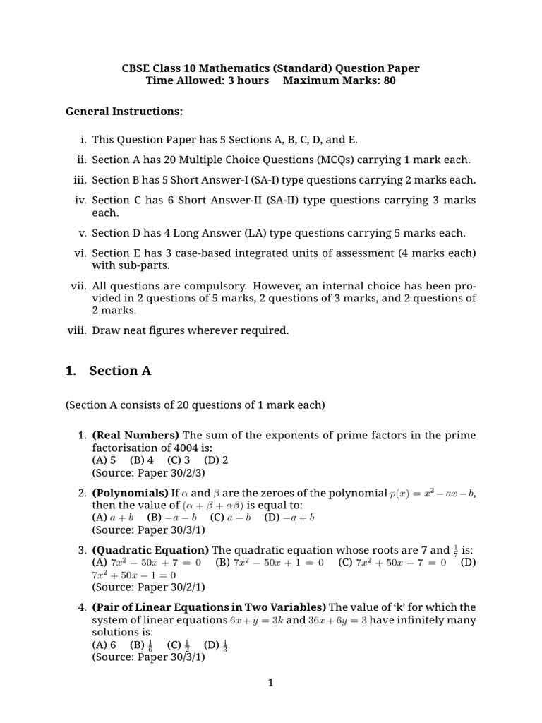 QP | PDF | Equations | Polynomial