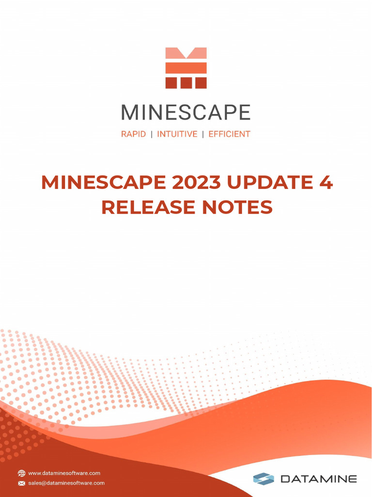 MineScape 2023 Update 4 Highlights | PDF | Computing | Software