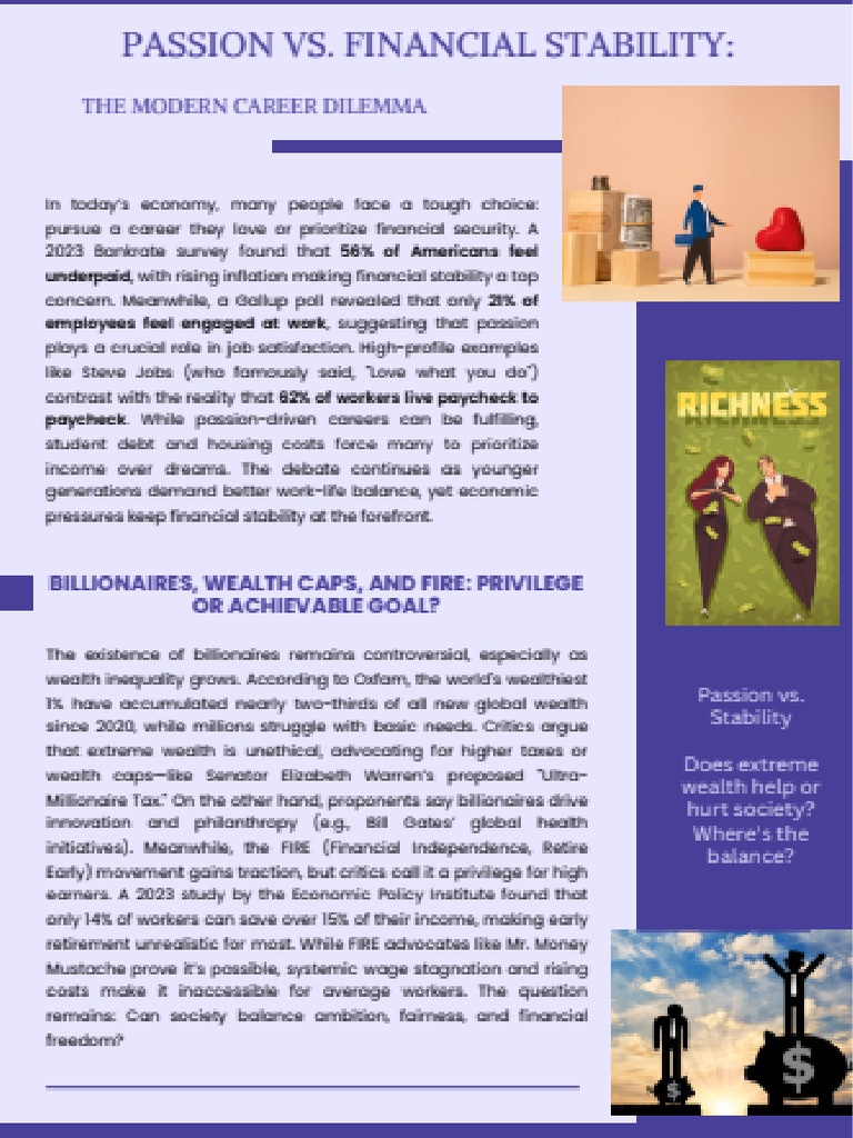 Passion Vs Financial Stability | PDF