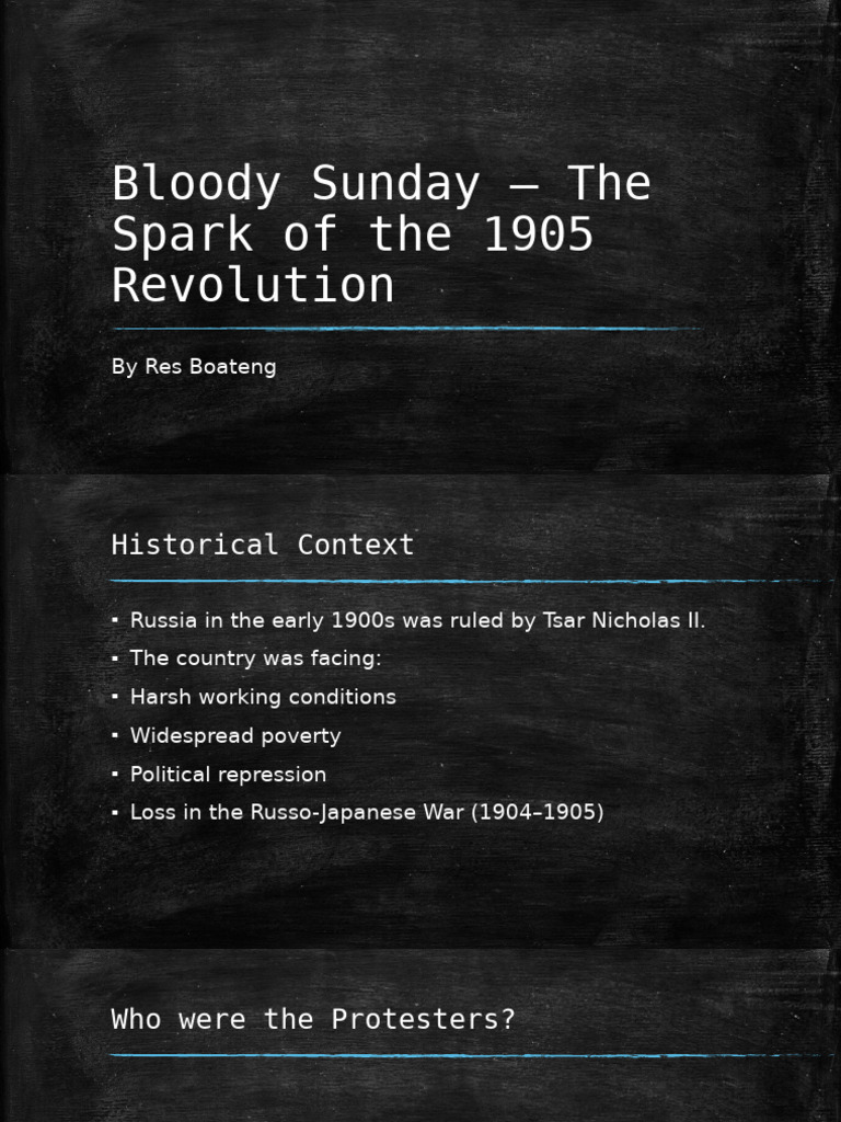 Bloody Sunday: Catalyst for 1905 Revolution | PDF