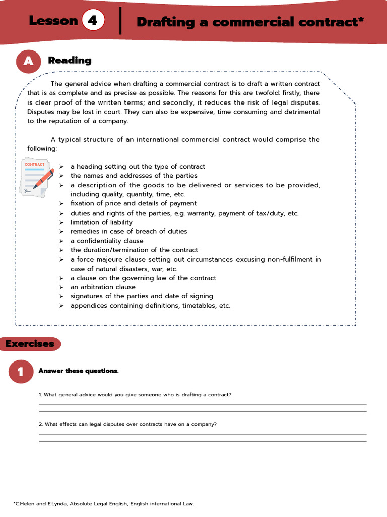 Drafting Commercial Contracts Guide | PDF | Justice | Crime & Violence
