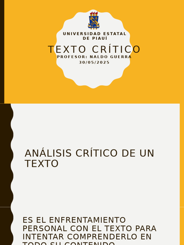 Qué es un texto crítico | PDF