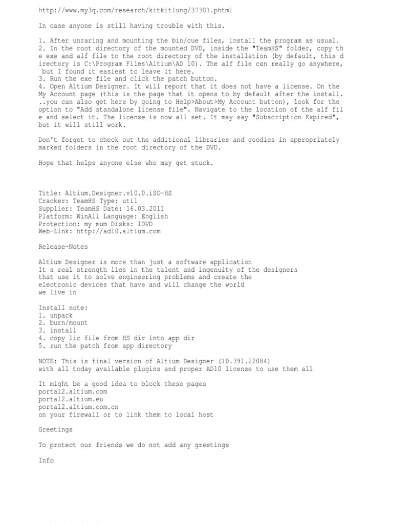 Altium Installation | PDF | Directory (Computing) | Computer File