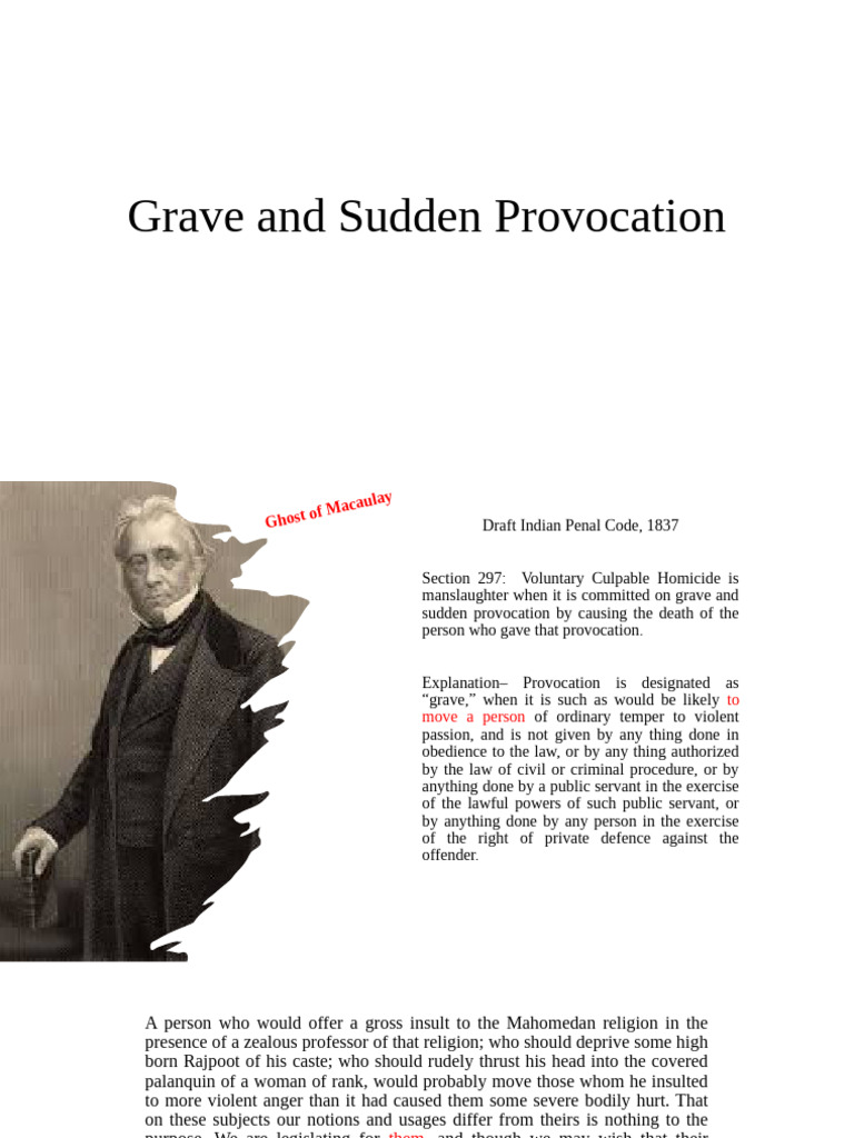 Causation 61 Provocation | PDF | Murder | Marriage