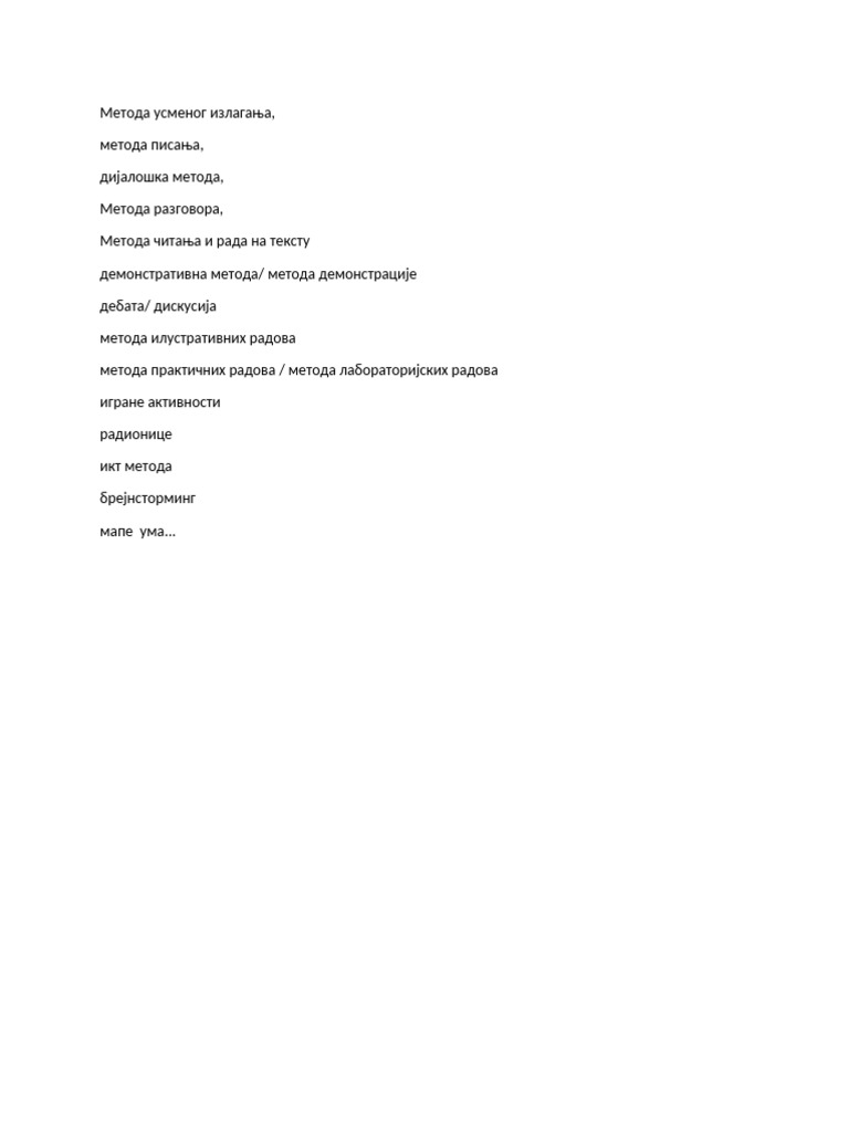 Metode I Tehike Rada | PDF