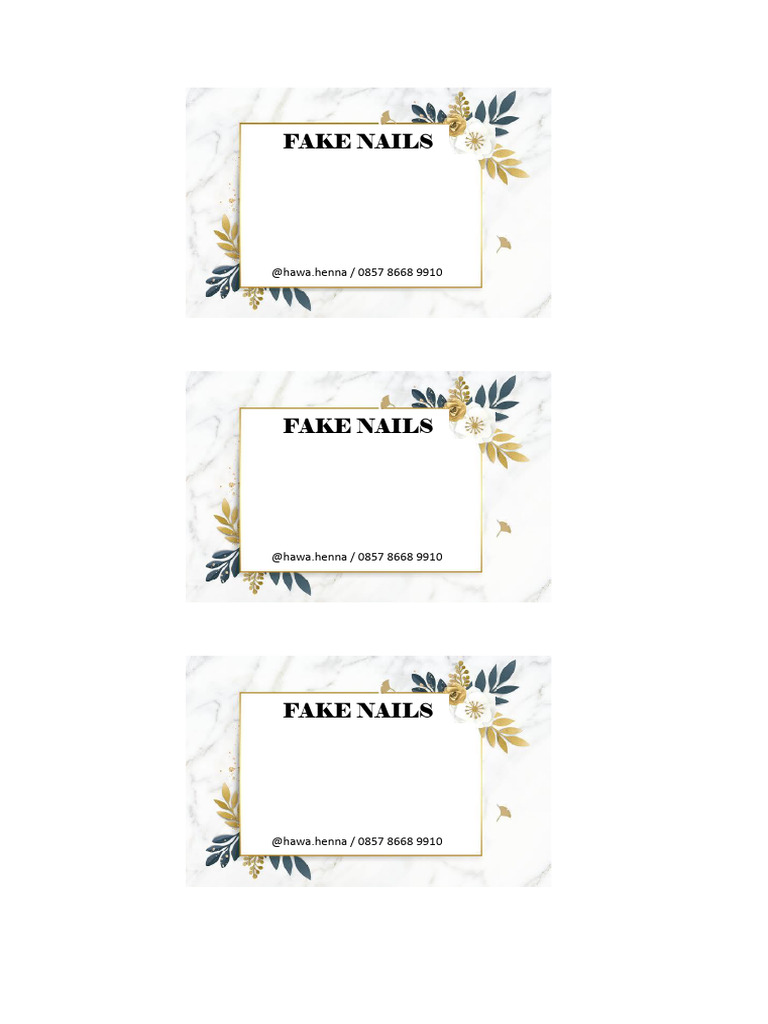 PPR Fake Nails | PDF