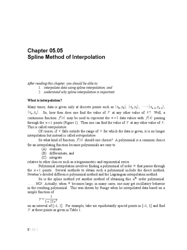 Mws Gen Inp TXT Spline | PDF | Interpolation | Equations