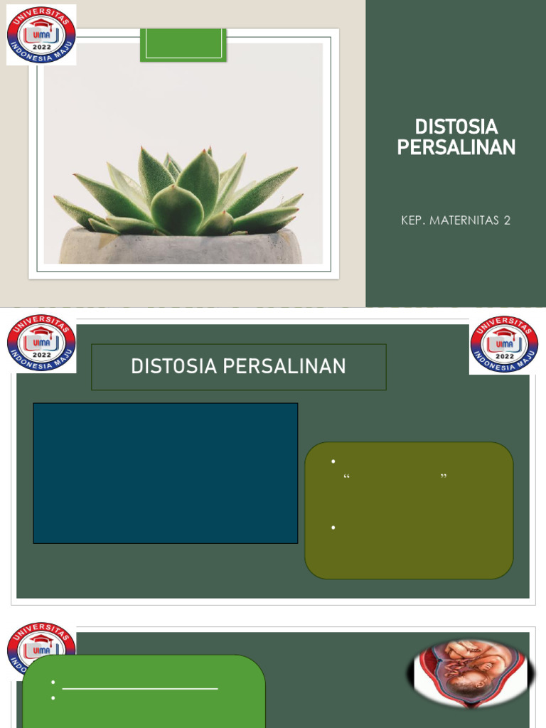 Penyebab dan Penanganan Distosia Persalinan | PDF