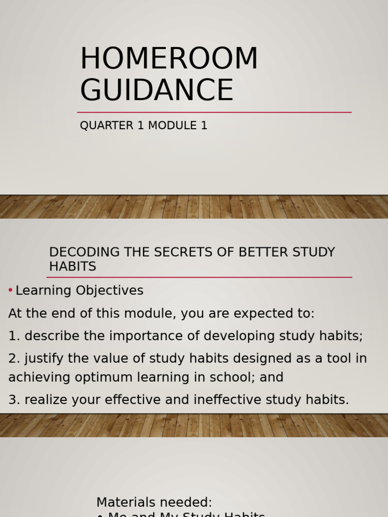 Improving Study Habits for Success | PDF | Cognition | Psychological ...