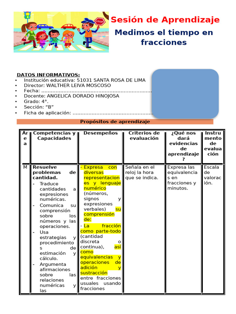 4° Sesión Día 3 Mat Medimos El Tiempo en Fracciones - Refuerzo Escolar ...
