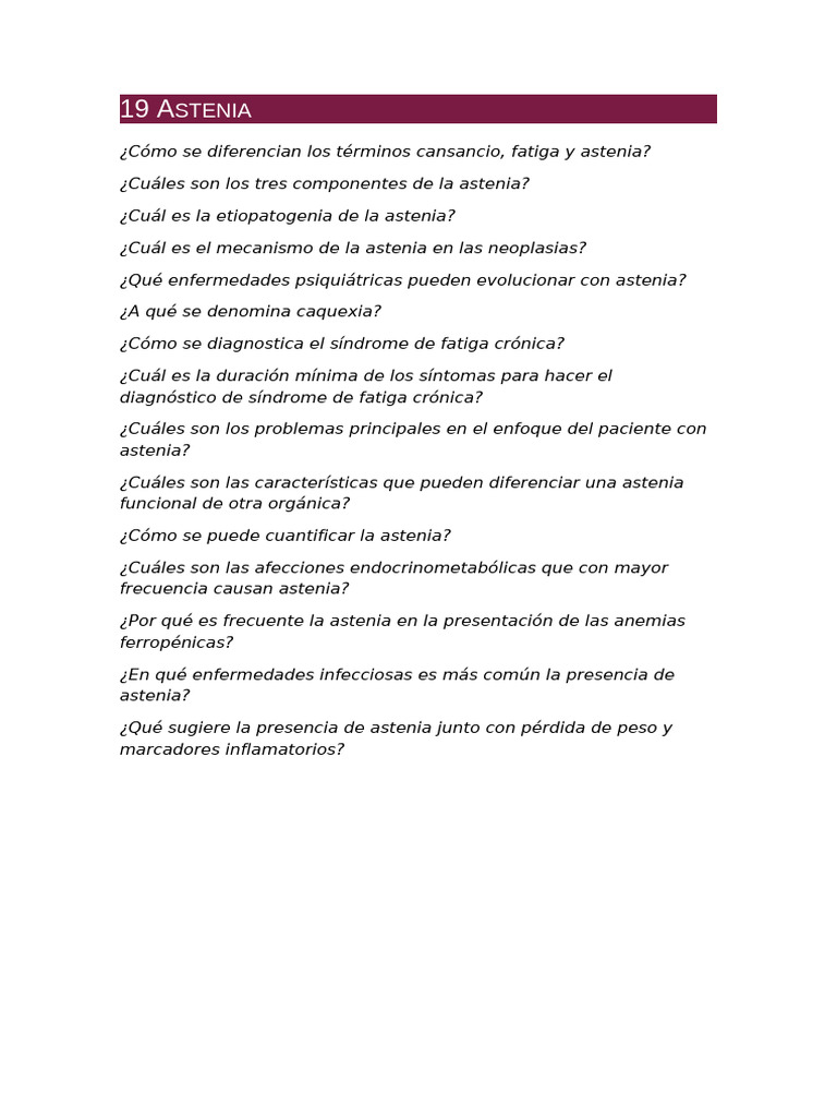 19 Astenia | PDF
