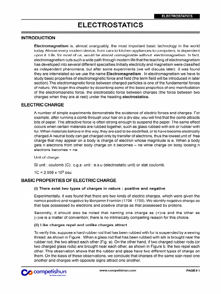 Electrostatics | PDF
