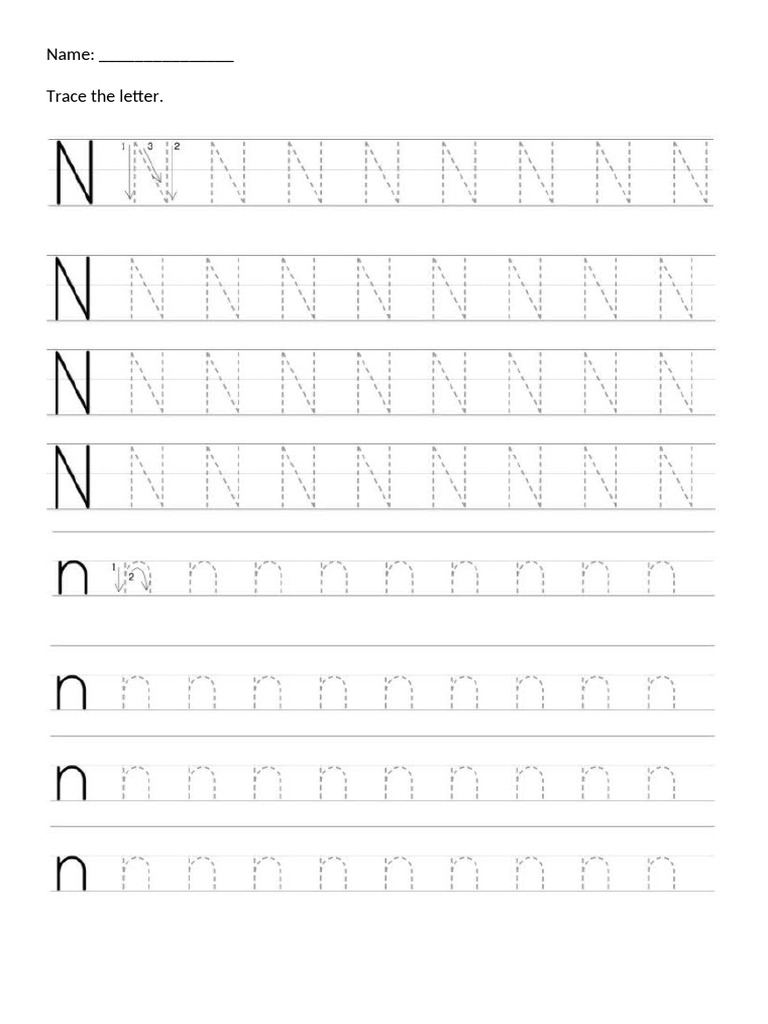 Phonics N Worksheet | PDF