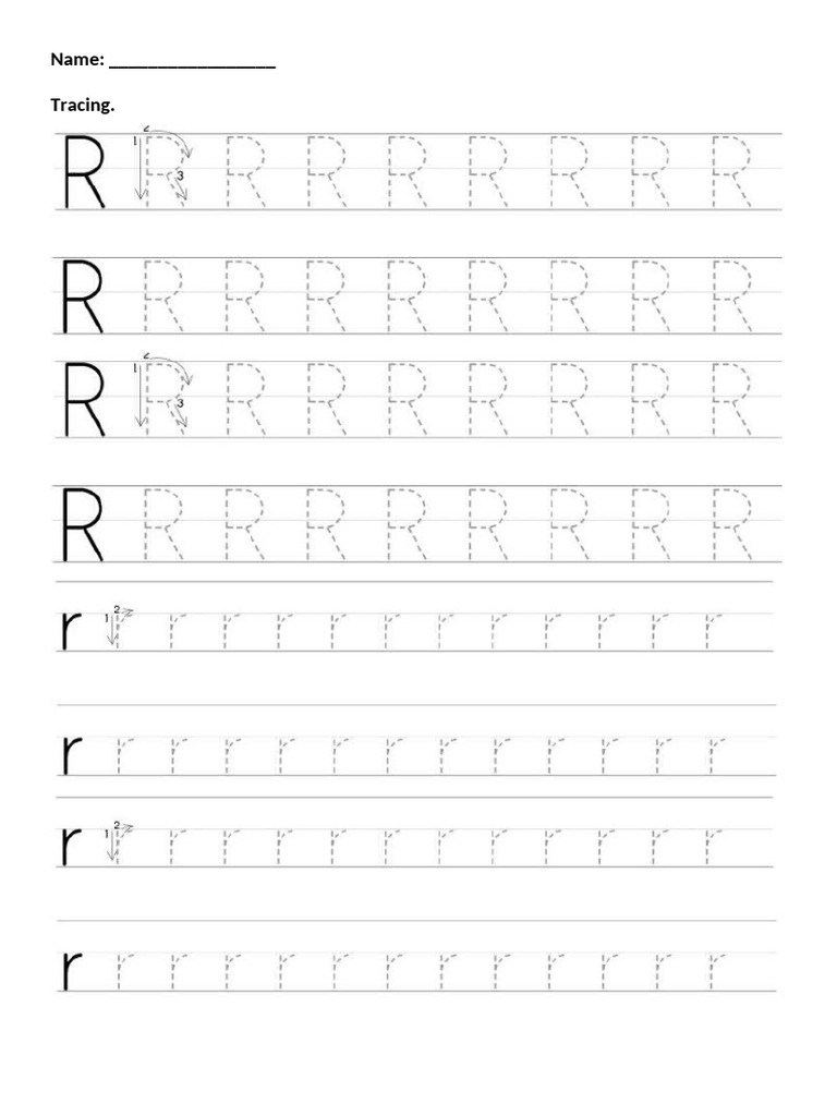 Phonics Letter R Worksheet | PDF