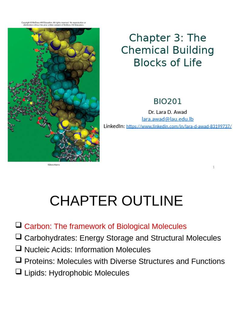 Ch3 - The Chemical Building Blocks of Life | PDF | Nucleotides ...