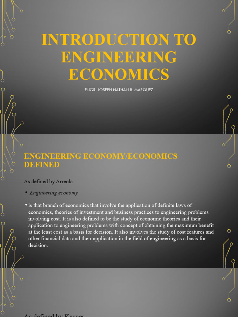 Understanding Engineering Economics Principles | PDF | Economics ...