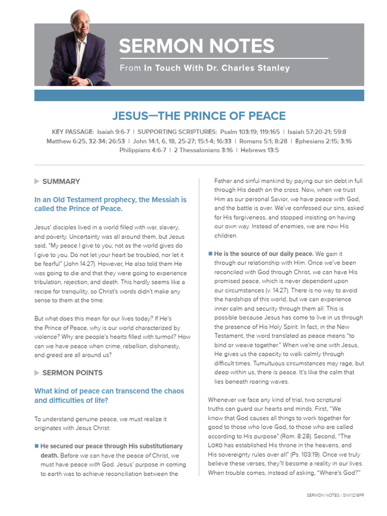Jesus: Our Prince of Peace | PDF | Jesus | Religious Belief And Doctrine