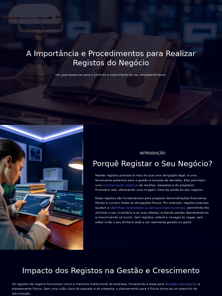 Registos de Negócio: Importância e Procedimentos | PDF | Business ...