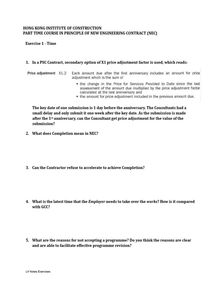Understanding Defects in NEC Contracts | PDF