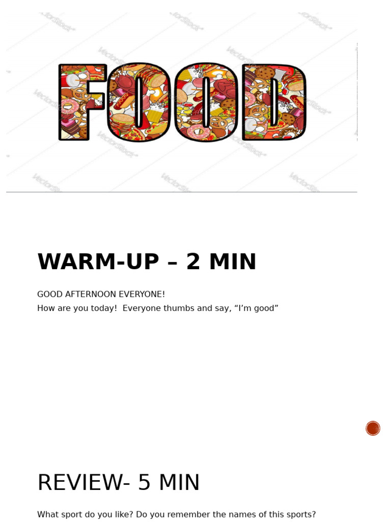 Fun Food Vocabulary Lesson Plan | PDF