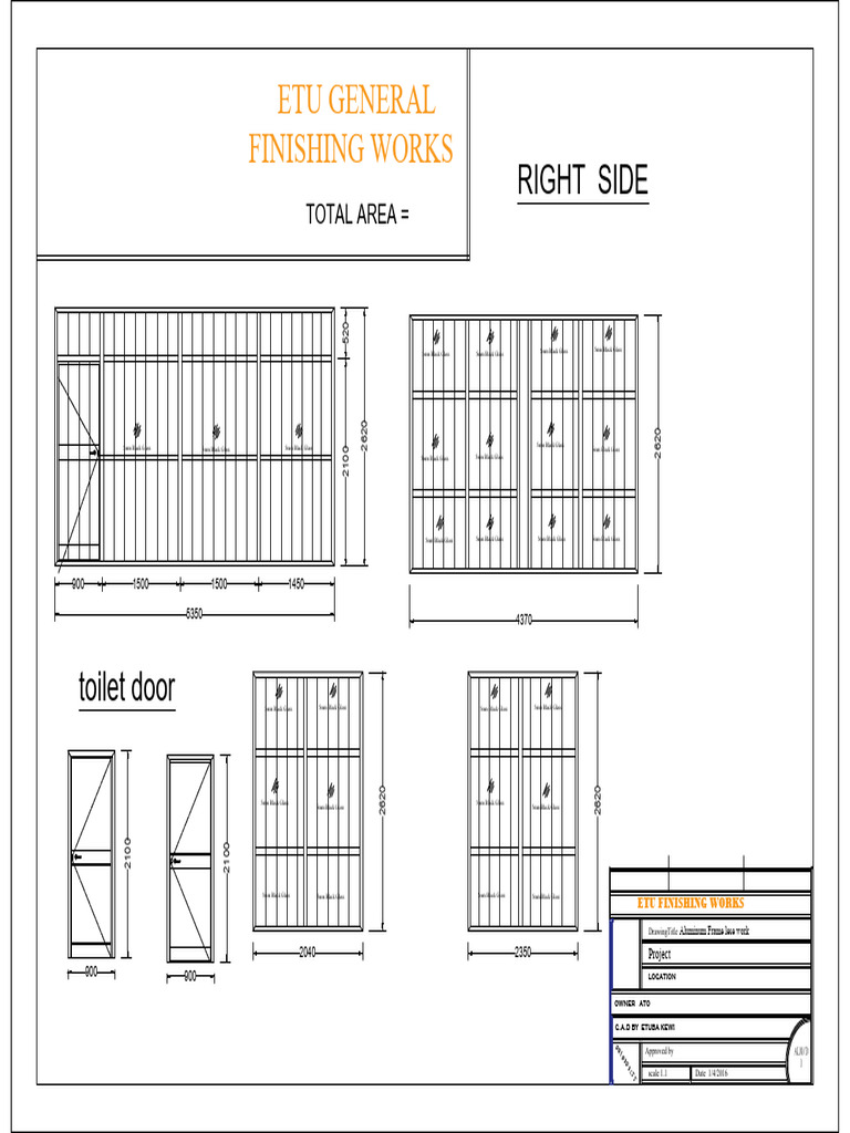 Aluminum Frame Glass Design Plans | PDF