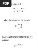 Changing the Subject of Formulas | PDF | Mathematics | Elementary Geometry