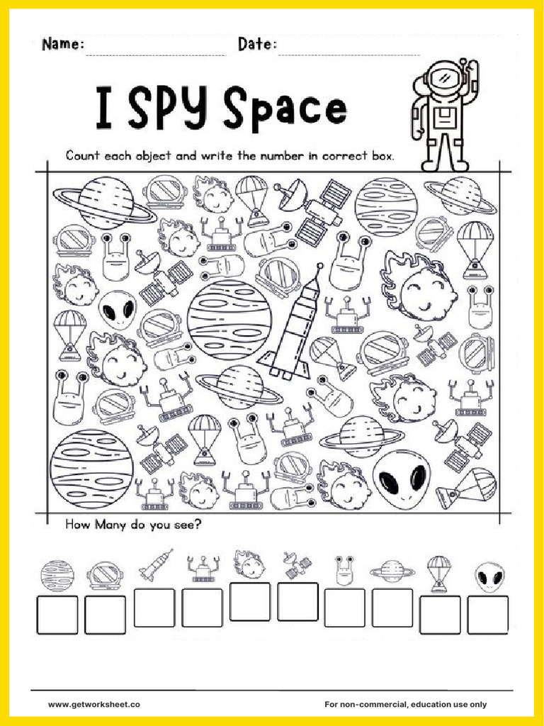 I Spy Worksheet 3 | PDF