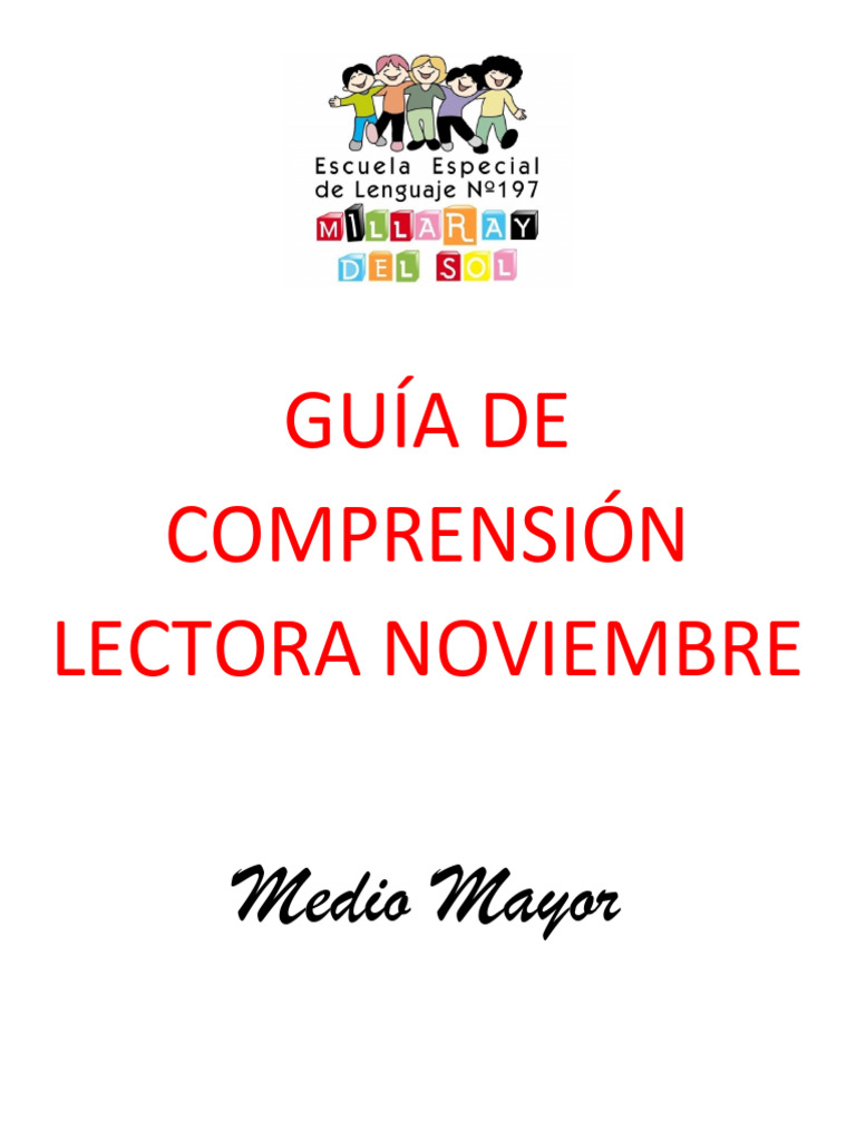 Guia de Comprension Lectora Noviembre4 | PDF