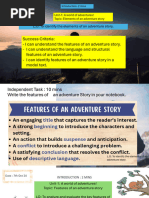 Key Features of Adventure Stories | PDF | Human Communication