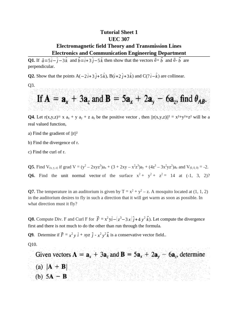Tut. Sheet 1 - Upload | PDF