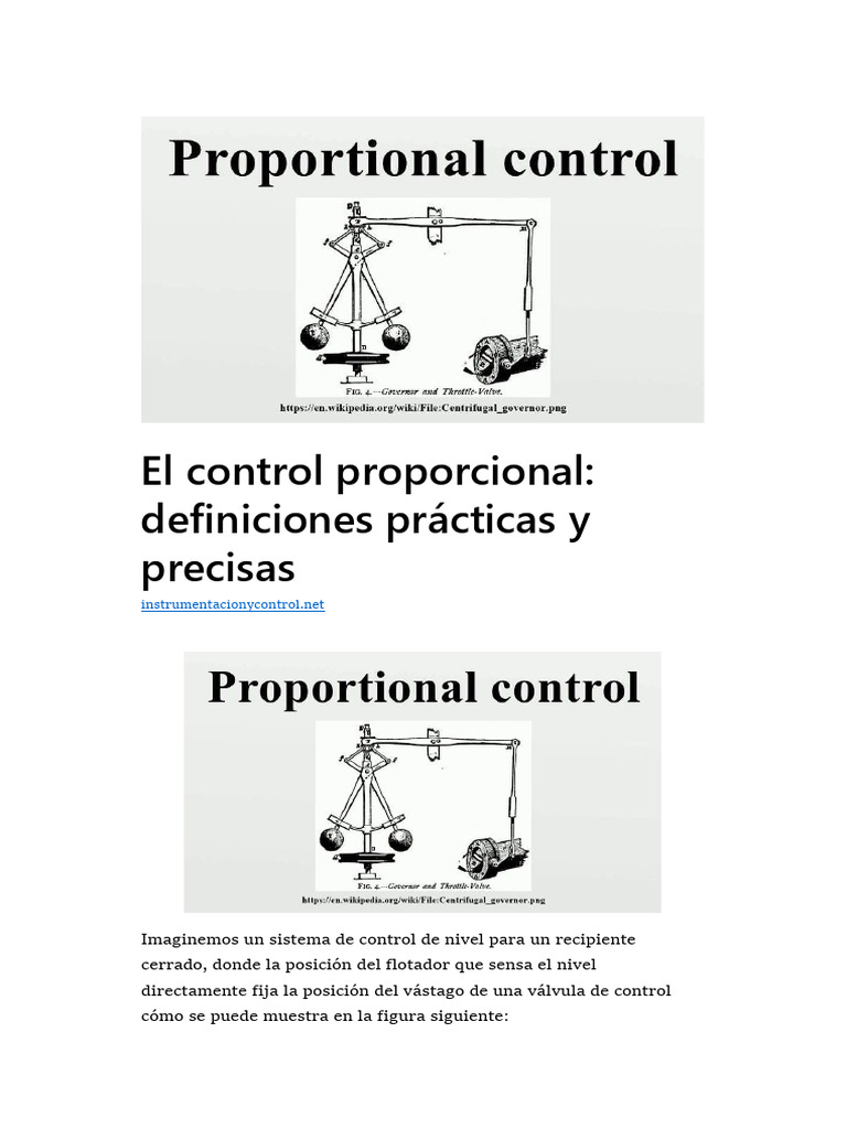 Control Proporcional: Fundamentos y Ejemplos | PDF