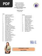 Class Masterlist SY 2023-2024 Learner Information System - DepEd | PDF