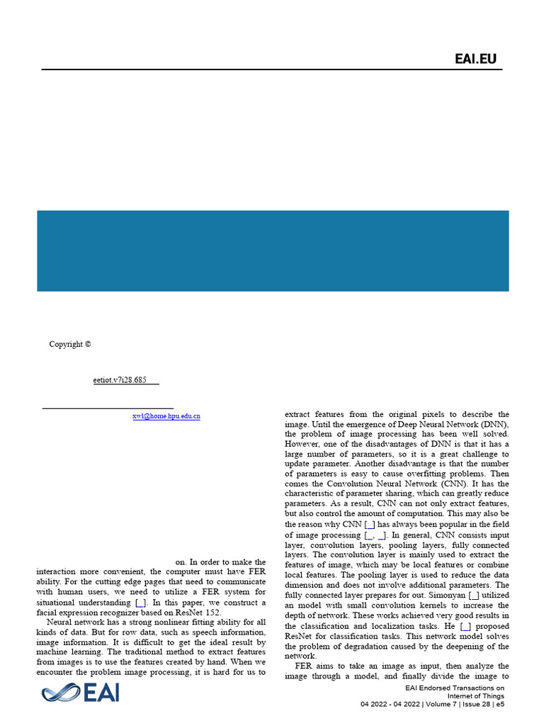 A_facial_expression_recognizer_using_modified_ResN | PDF | Algorithms | Machine Learning
