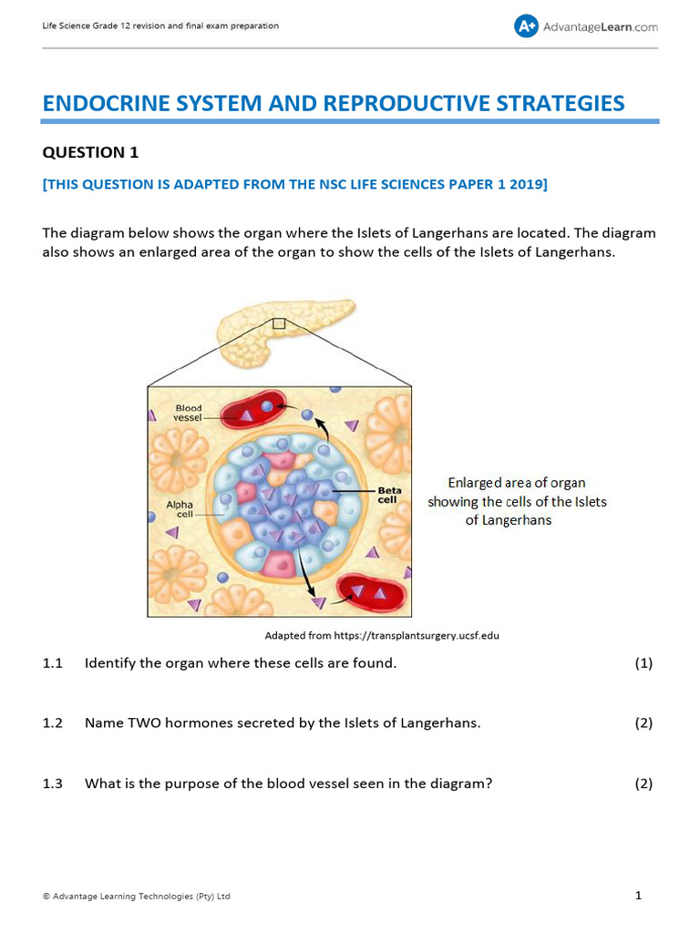Grade 12 Life Sciences Exam Guide | PDF | Combined Oral Contraceptive ...