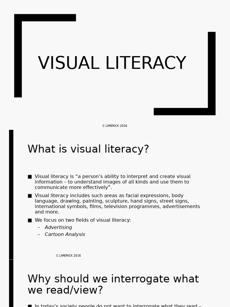 Visual Literacy Presentation | PDF | Advertising | Literacy