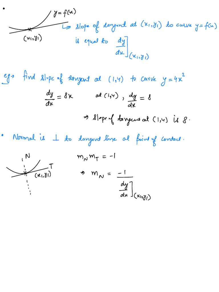 Tangent & Normal | PDF | Tangent | Elementary Mathematics