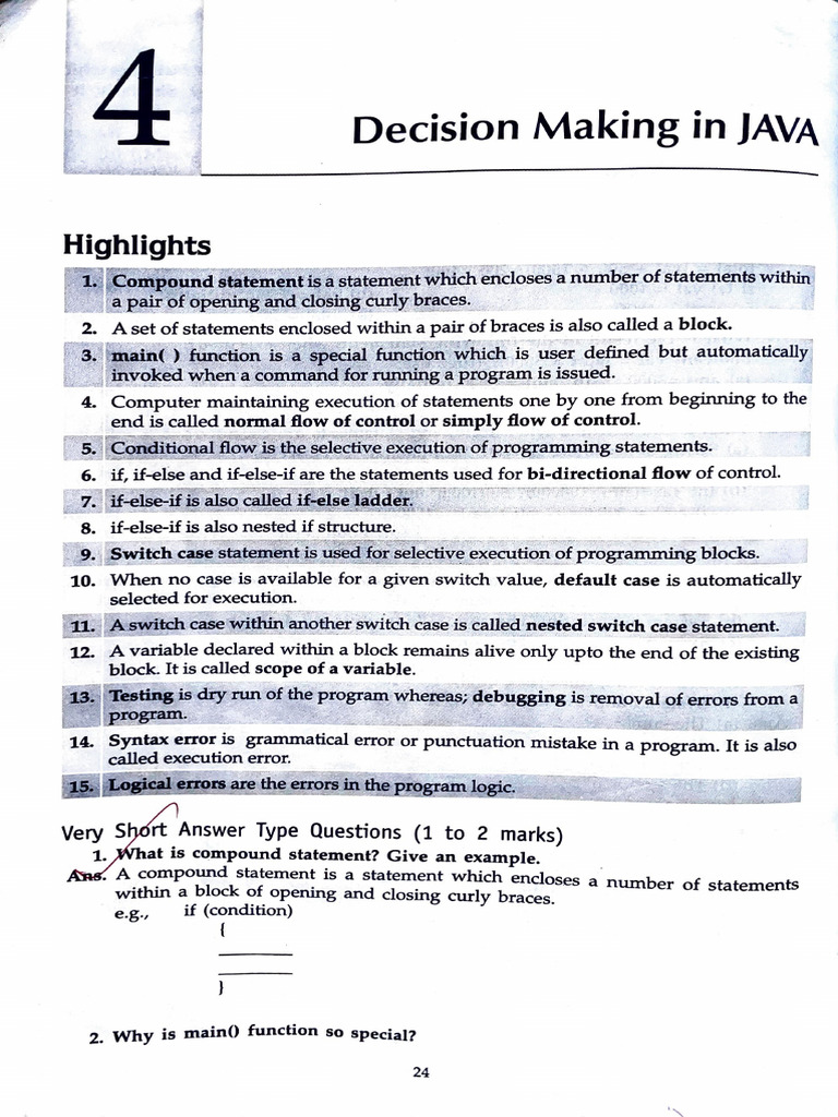 ch4 Decision Making in Java-1 | PDF | Computer Programming | Software Engineering