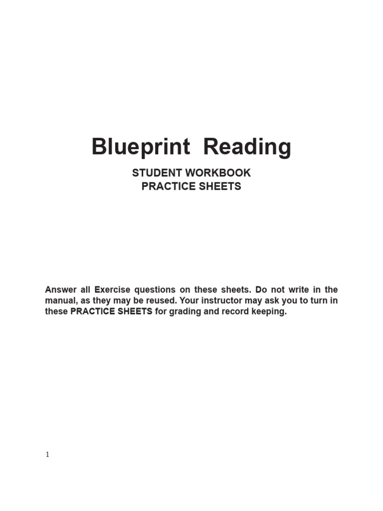 Blueprint Reading Student Workbook Practice Sheets | PDF