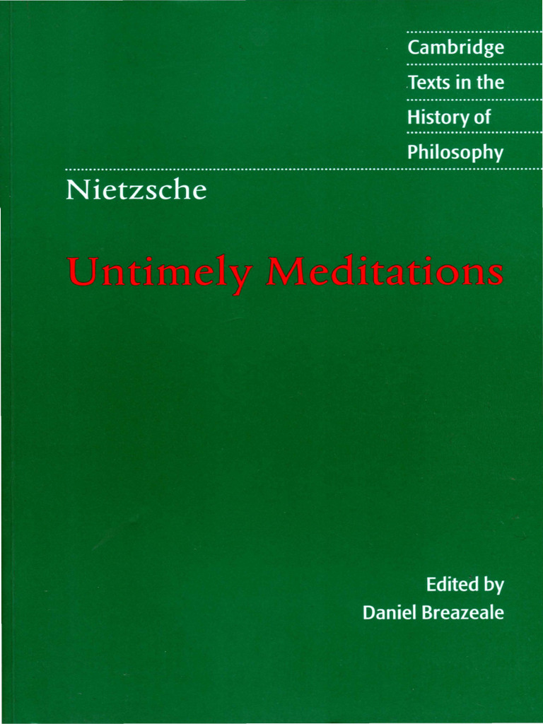 Nietzsche's Untimely Meditations | PDF | Friedrich Nietzsche | Arthur ...