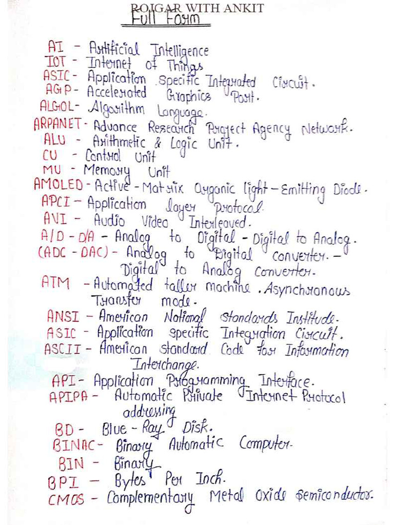 Full Form Computer | PDF