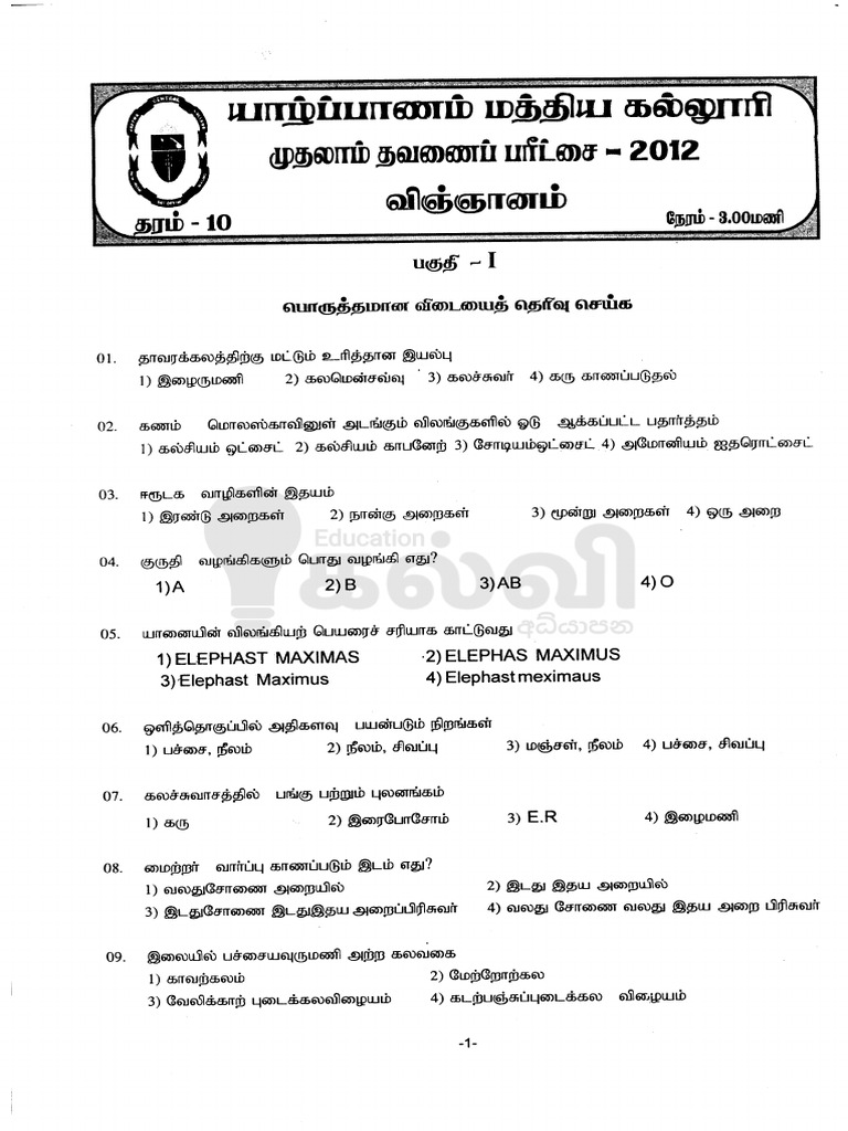Gr10 Ta Science 2012 Term 1 | PDF