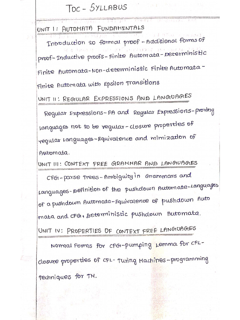 Toc Class Notes Pdf 9049